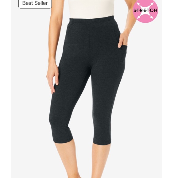 Woman Within | Pants & Jumpsuits | Pocket Capri Legging Large | Poshmark
